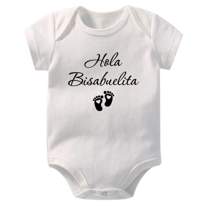 Hola Bisabuelita-body de algodón para bebé recién nacido, Mono de manga ...