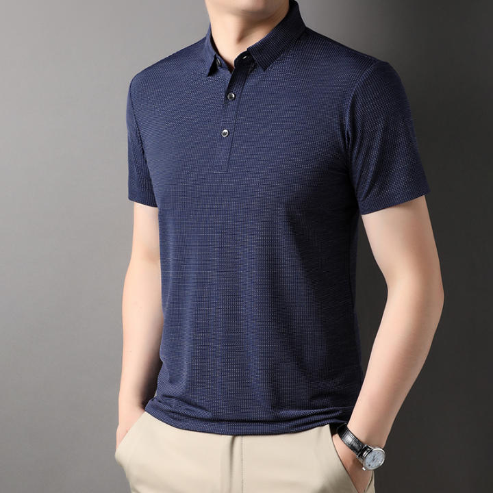 Polo sin costuras de alta calidad para hombre, camiseta de manga corta ...