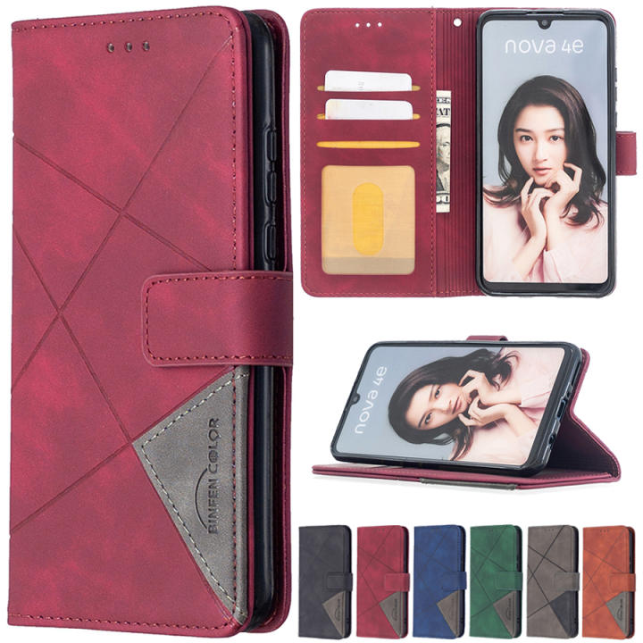 Funda de Teléfono Móvil de Cuero con Solapa Magnética para Huawei P50 Pro P40 P30 Lite P Smart ...
