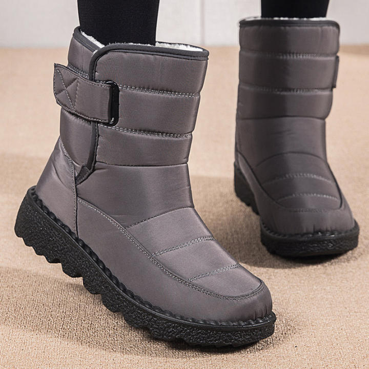 Botas De nieve impermeables con plataforma para Mujer, botines De tacón ...