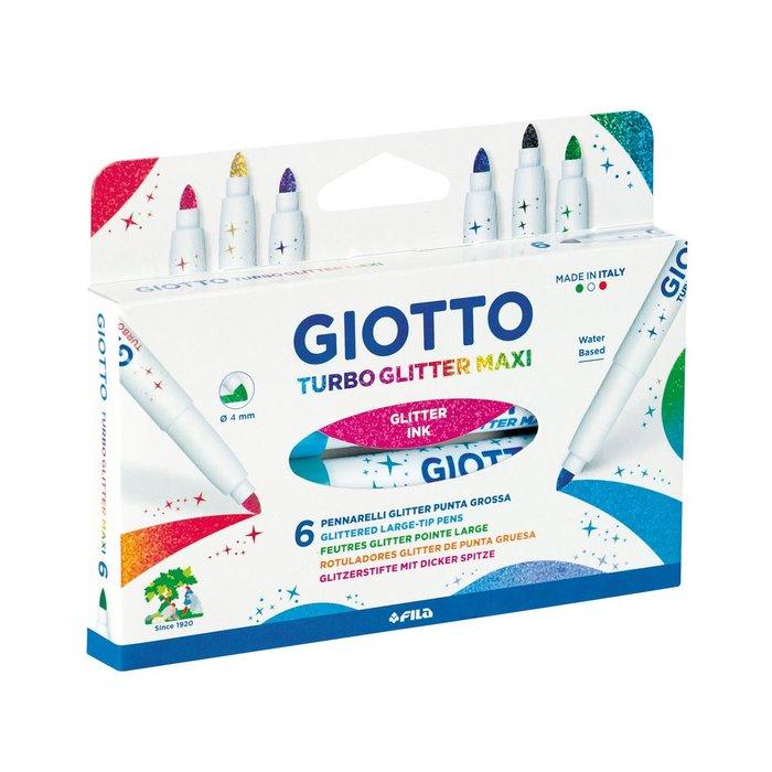 GIOTTO ROTULADOR GIOTTO TURBO GLITTER MAXI 6 COLORES SURTIDOS GIOTTO ...