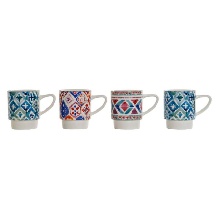 DKD Home Decor-Juego de Tazas de Café DKD Home Decor Metal Porcelana ...