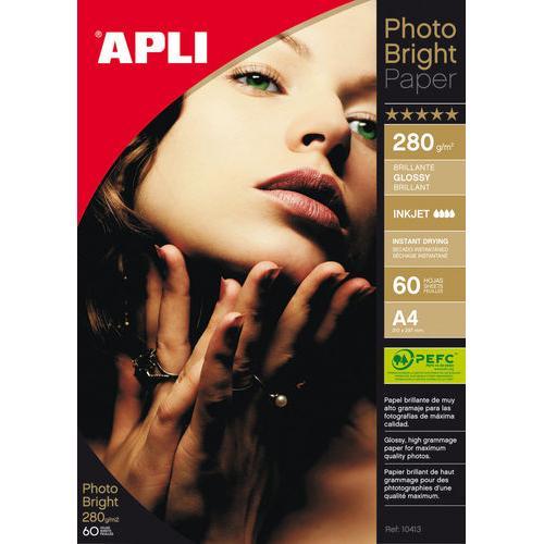 PAPEL FOTOGRAFICO PHOTOBRIGHT A4 280 G 60 HOJAS BRILLANTE | Miravia