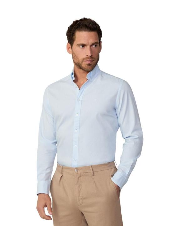 Hackett Camisa Ess Gmt Dyed Oxford Sky Blue | Miravia