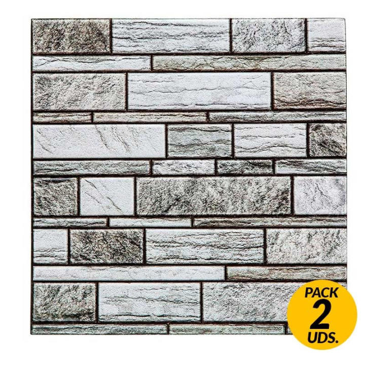 Pack de 2 stickers de pared Atmosphera piedra 30x30 cm | Miravia