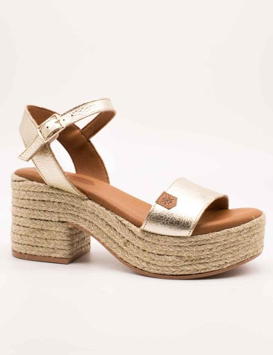Sandalia Popa Abaka Laminado Oro Galaxy de Mujer | Miravia