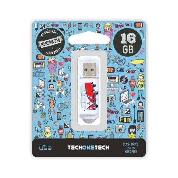 Memoria USB Pen Drive 16gb tech one tech camper van-van usb 2.0 | Miravia