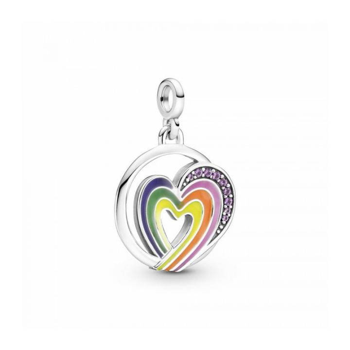 Medallón Corazón Arcoiris de Libertad Pandora ME - 791793C01 | Miravia