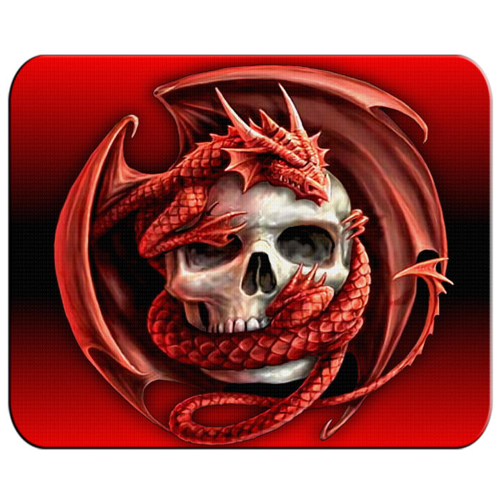 MERCHANDMANIA ALFOMBRILLA PEQUEÑA calavera dragon fuego skull fantasia ...