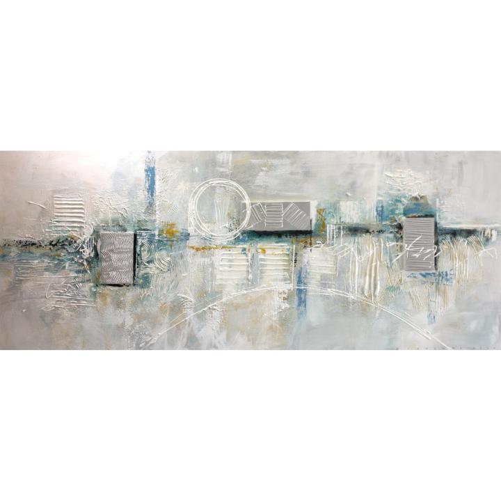 Cuadroexpres - Cuadro Pintado a mano 150x60 cm Moderno, Abstracto, Con ...