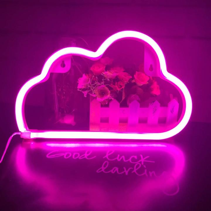 Neon LED Cloud Sign Light Decor, Wall Decor for Christmas, Birthday ...