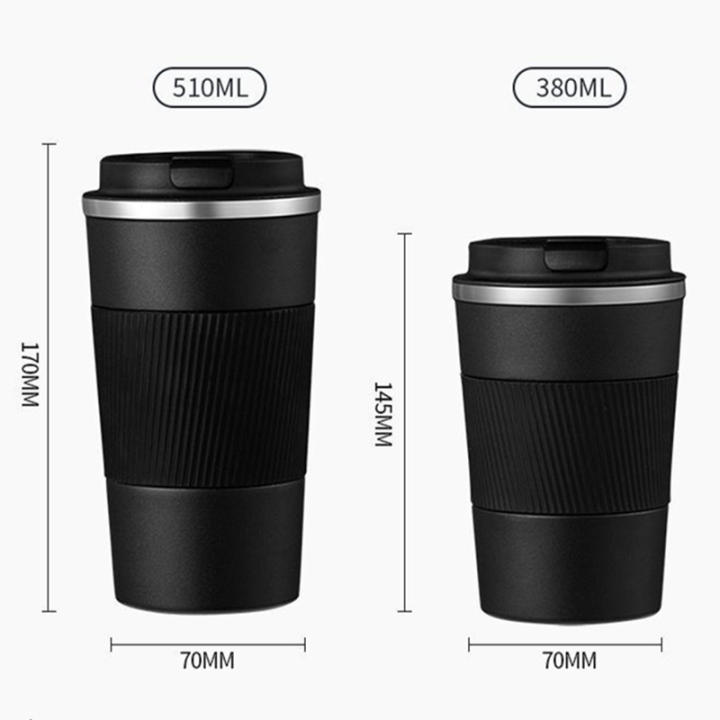 Termo De Café Doble Capa De Acero Inoxidable 304 380ml/510ml Taza Termo Aislante Antigoteo Y ...