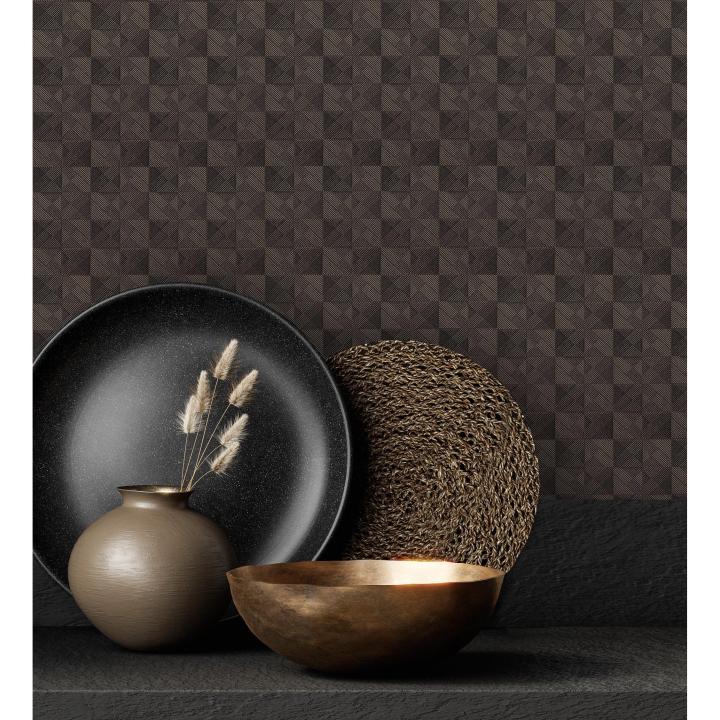 Papel pintado vinílico lavable ligeramente metalizado con textura en ...