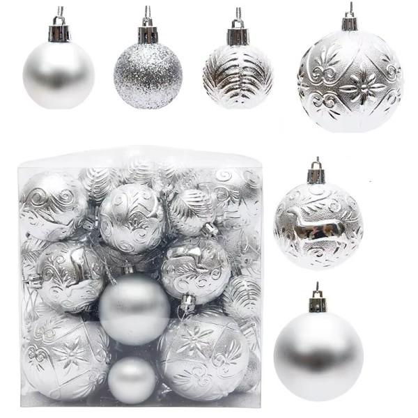 Bolas navidad rojas y plata - Envío Gratis* | Miravia