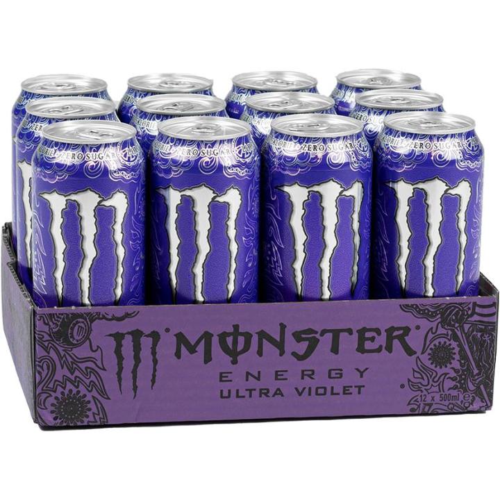 Monster Energy Ultra Violet - 12 latas de 500 ml - Bebida Energetica ...