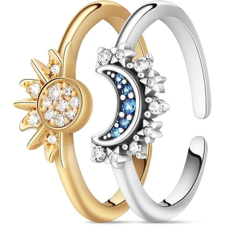 Anillos ajustables sol y luna - Envío Gratis* | Miravia
