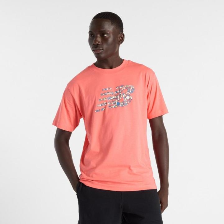 Camiseta NEW BALANCE NAT LOGO SS MT51920 DTR Rosa | Miravia