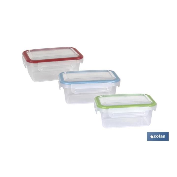 FIAMBRERA RECTANGULAR | CON TAPA EN COLOR ROJO | CAPACIDAD PARA 1,4 LITROS | APTA PARA ...