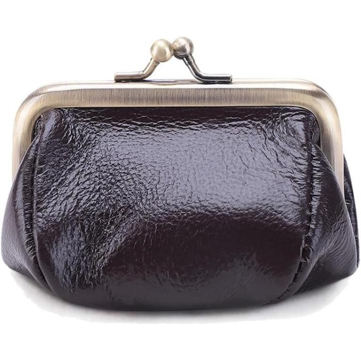 Monedero vintage Mini de cuero genuine with Cierres de Beso, Bonito ...