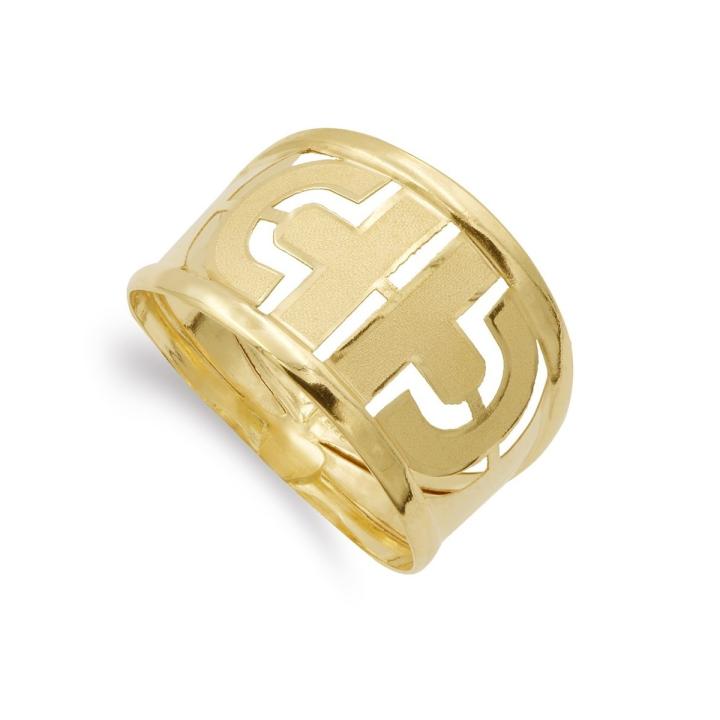 Inmaculada Romero Sortija Oro 18k Mujer Formas Caladas Brillo Mate ...