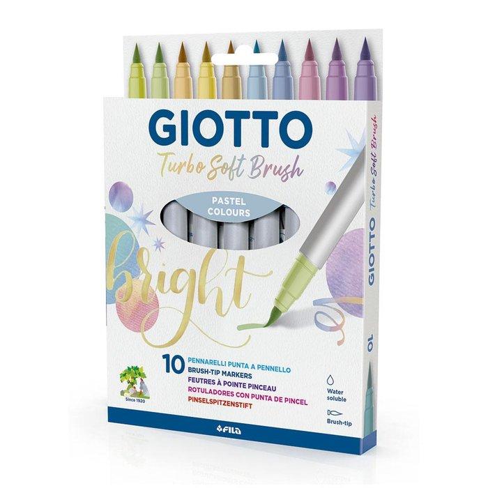 GIOTTO ROTULADOR GIOTTO TURBO SOFT BRUSH PASTEL 10 COLORES SURTIDO GIOTTO TURBO SOFT BRUSH ...