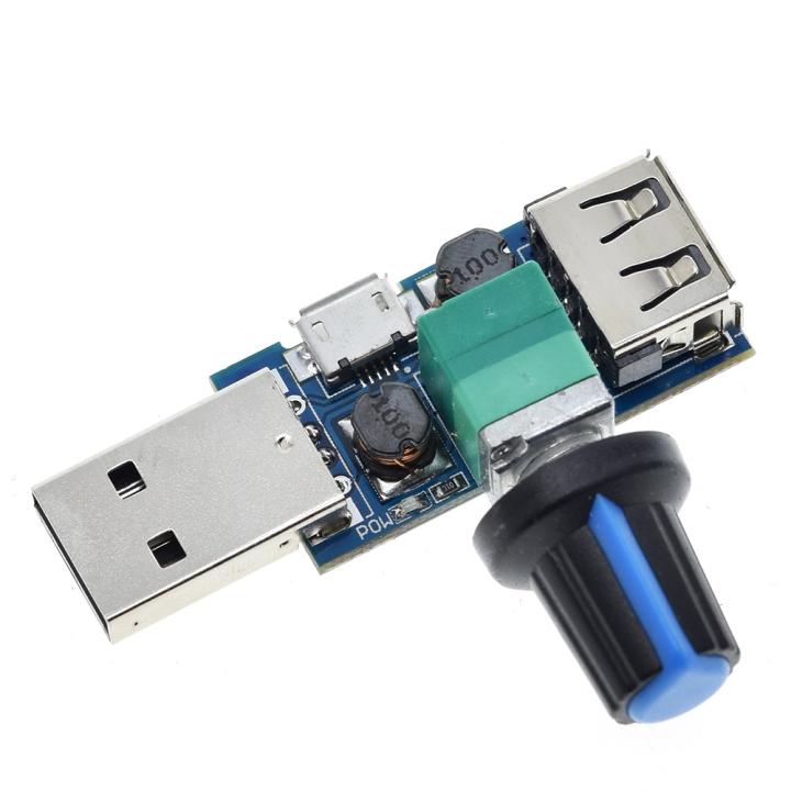 Controlador de Velocidad de Ventilador USB TZT DC 4V-12V 5W Herramienta ...