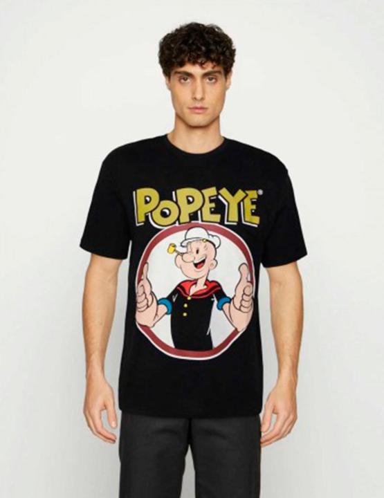 Camiseta Only & Jake 'Popeye' Negro | Miravia