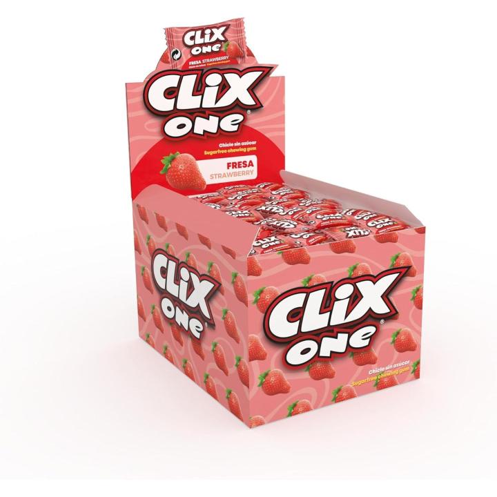 Chicles Sin Azúcar Clix con Sabor a Fresa - 150 Monodosis Sin azúcar ...