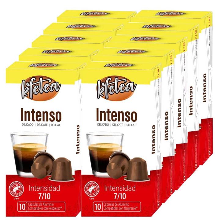 Intenso Nespresso 100 capsulas rainforest alliance marca Kfetea | Miravia