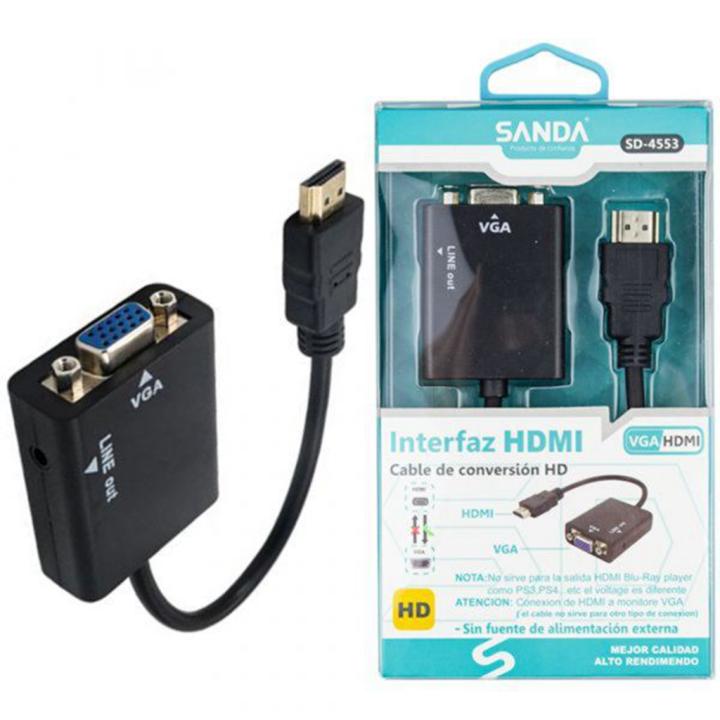 Sanda Adaptador Hdmi para Vga con audio SD-4553 | Miravia