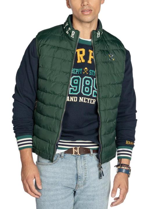 Chaleco Harper Galway verde botella sin capucha para hombre | Miravia