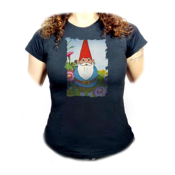 CAMISETA NEGRA MUJER DAVID EL GNOMO SERIE DIBUJOS NOMO RETRO oferta ...