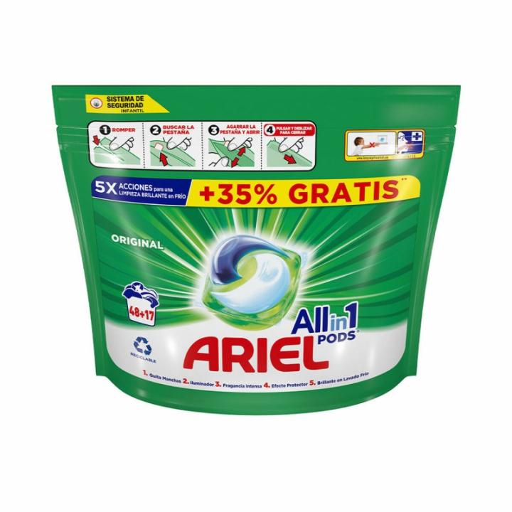Ariel-Cápsulas Ariel Detergente Todo en uno (65 Unidades) | Miravia