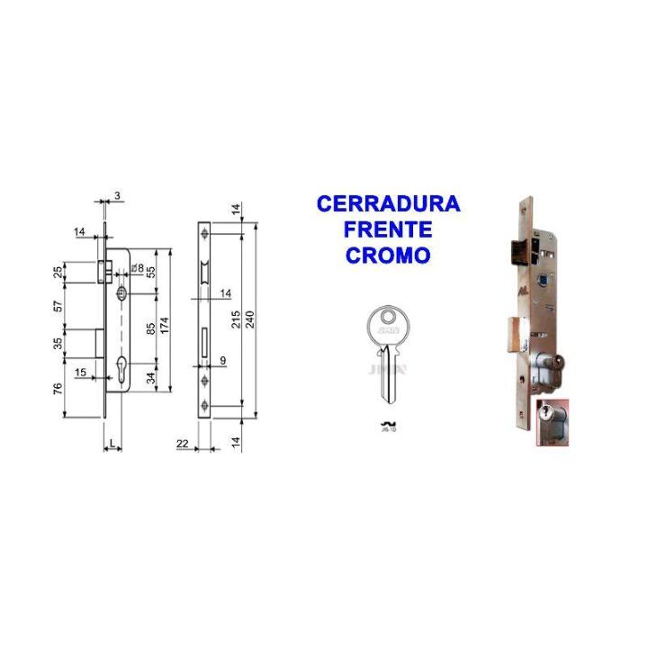 Avl cerradura 8805 l-20 frente cromo cilindro pera | Miravia