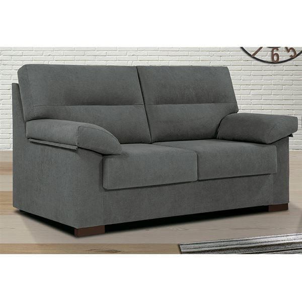 Sofá 3 plazas Moretti tela Blat antracita 100x185x95 cm | Miravia