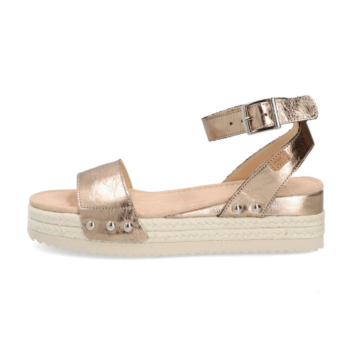 Shoes Sandalias Con Cuña marca Castell para mujer en color metal | Miravia