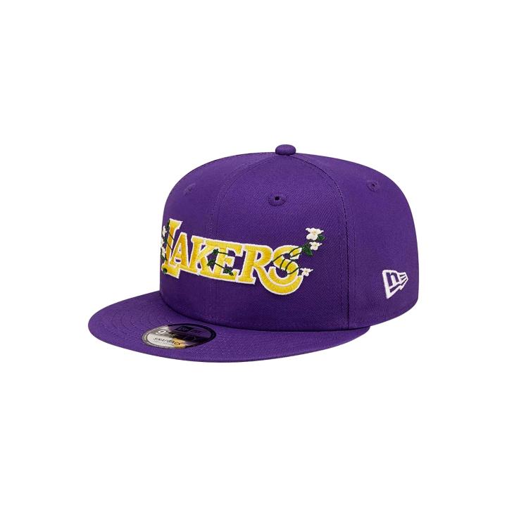 Gorra New Era Morada Lakers Flower Wordmark 9Fifty Loslak | Miravia
