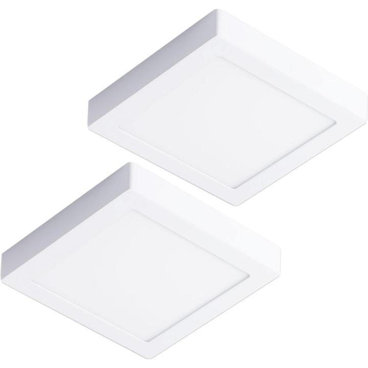 VZLED - Pack 2-5-10 downlight LED 20W superficie cuadrado, Plafón techo ...