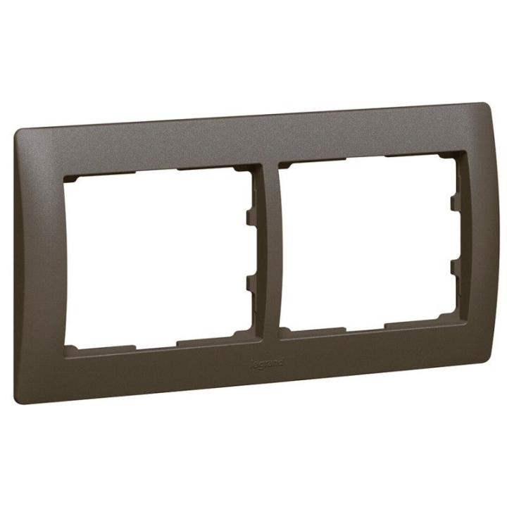 Marco 2 elementos horizontal bronce Galea Life LEGRAND 771202 | Miravia