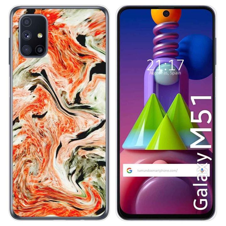 Tumundosmartphone Funda Gel Tpu para Samsung Galaxy M51 diseño Mármol ...