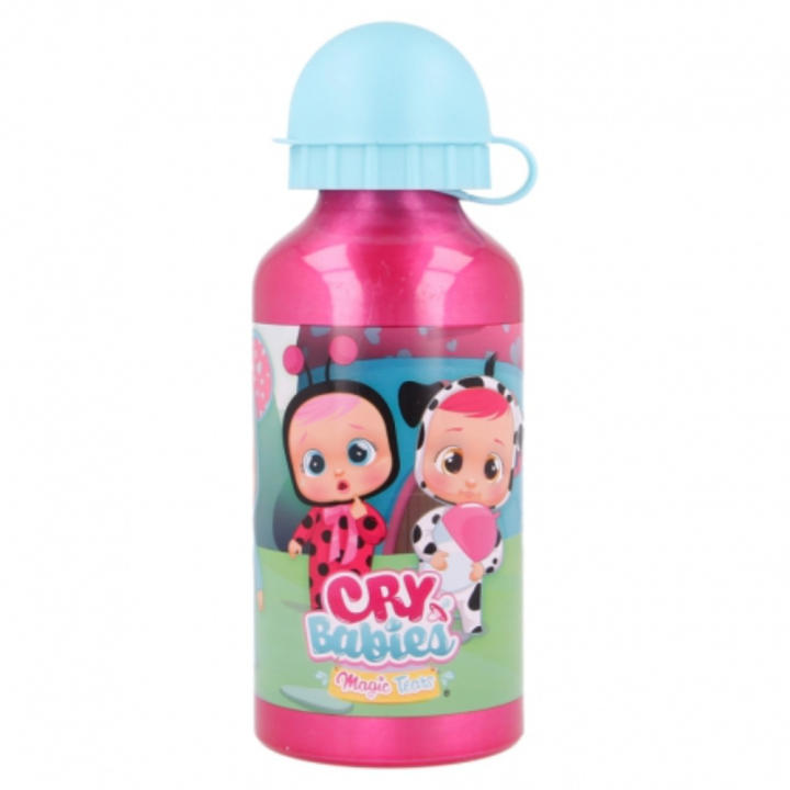 Bebes Llorones Botella de Aluminio Fucsia 400ml Oficial Estampados Niña ...