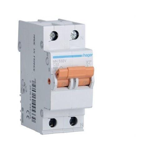 HAGER MN532V | Interruptor automático MN 1P+N 32A curva C | Miravia