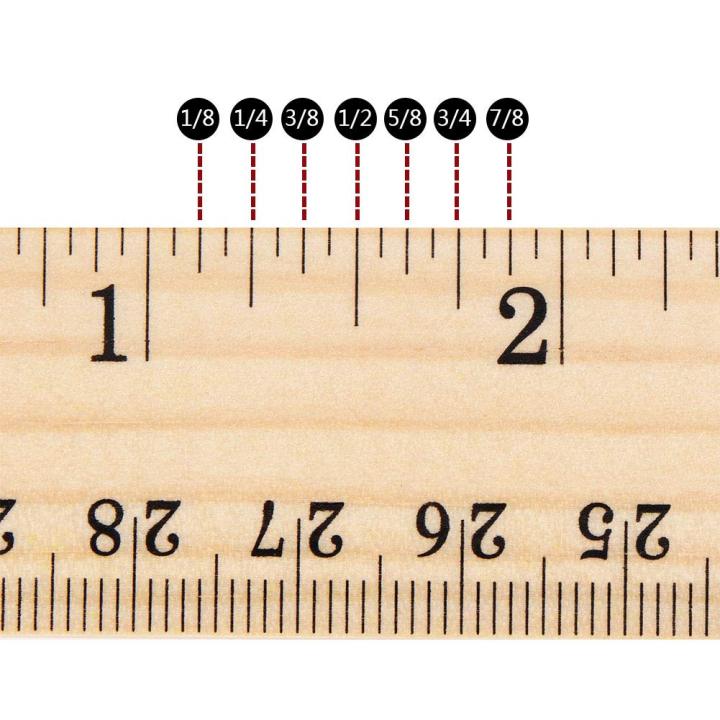 60 Pack Wooden Rulers, 12 Inch Rulers Bulk 2 Gradient Rulers for Kids ...