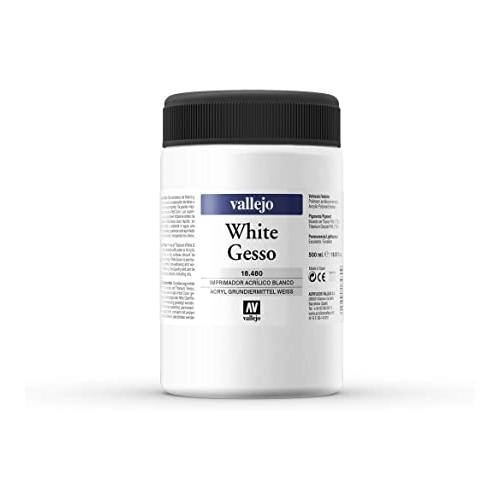 ACRYLICOS VALLEJO GESSO BLANCO ARTIST VALLEJO 500 ML | Miravia