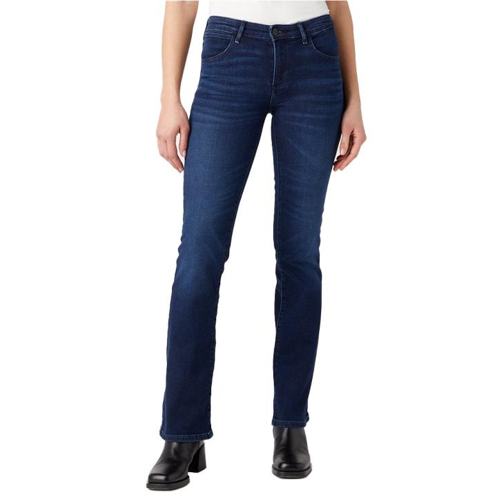 Ropa mujer Pantalones Wrangler Vaqueros 112342797 Bootcut Fit Azul ...