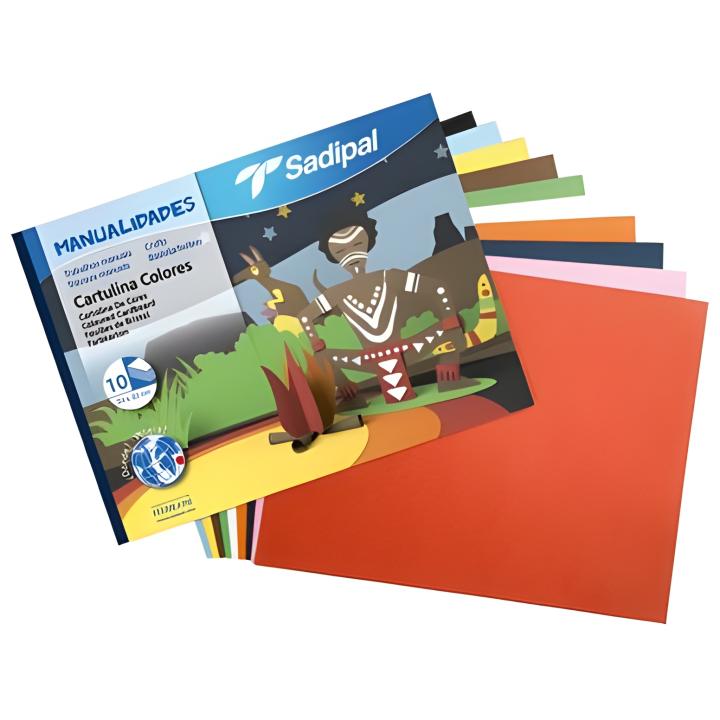 Sadipal bloc de cartulina color para manualidades 10 hojas 32 x 24 cm ...