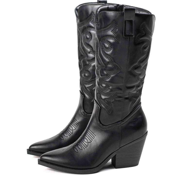 Botas mujer altas negras con ebilla paloma wan botas - Envío Gratis ...