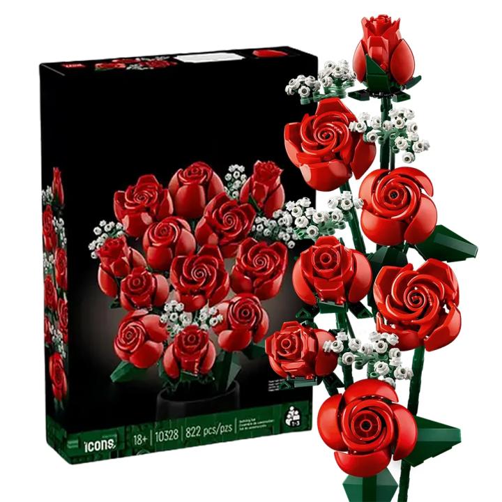 Bouquet De Rosas Artificiales Compatible Con 10280 Bloques De ...