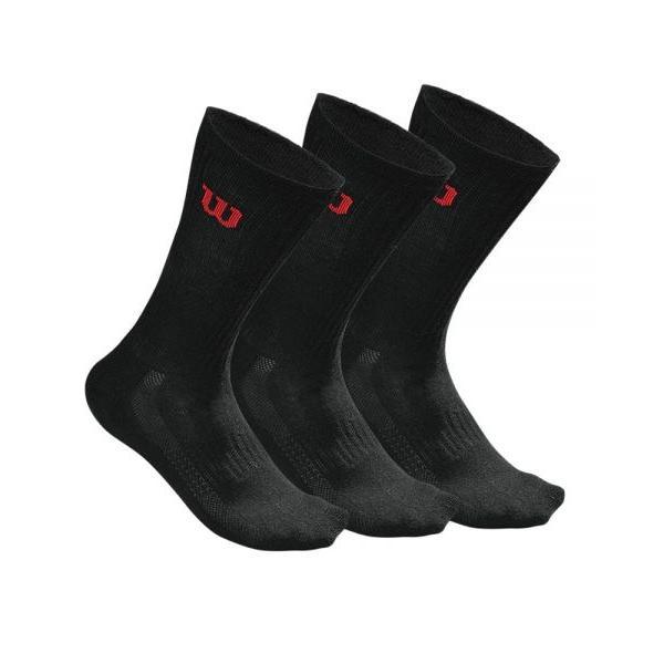Calcetines Wilson Men's Crew Negro, 3 Pares, Talla 43/46 | Miravia