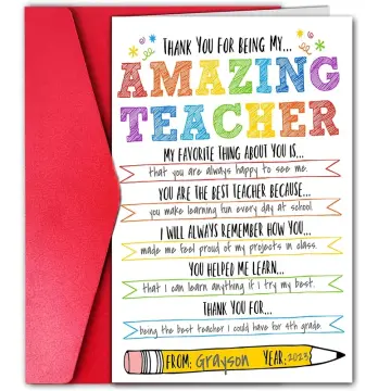 Tarjetas De Agradecimiento Creativas Para Profesores Tarjeta Creativa